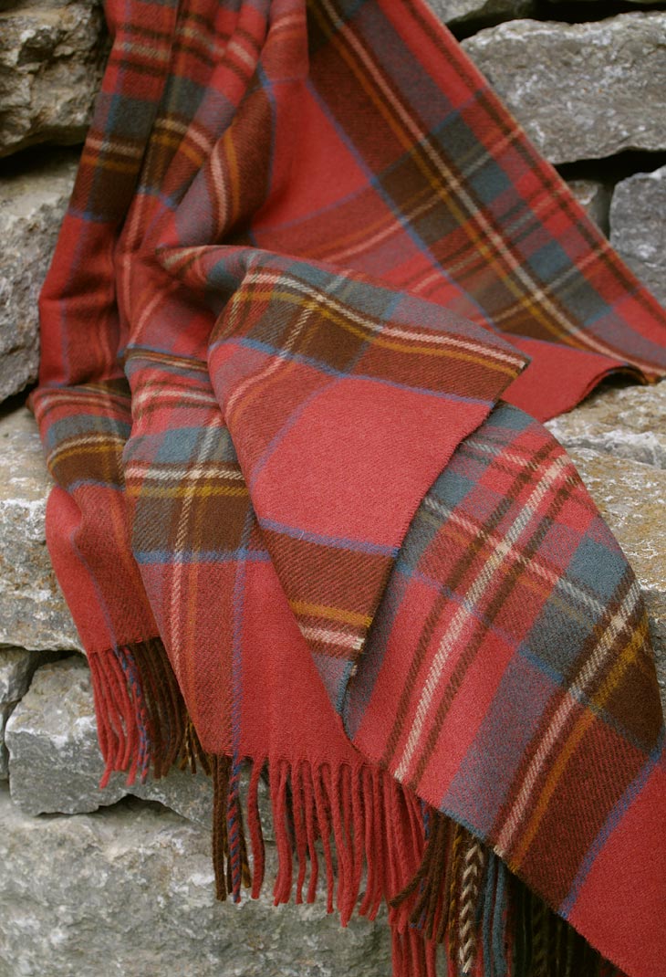 Wolldecken und Plaids aus England und Schottland in Tartan